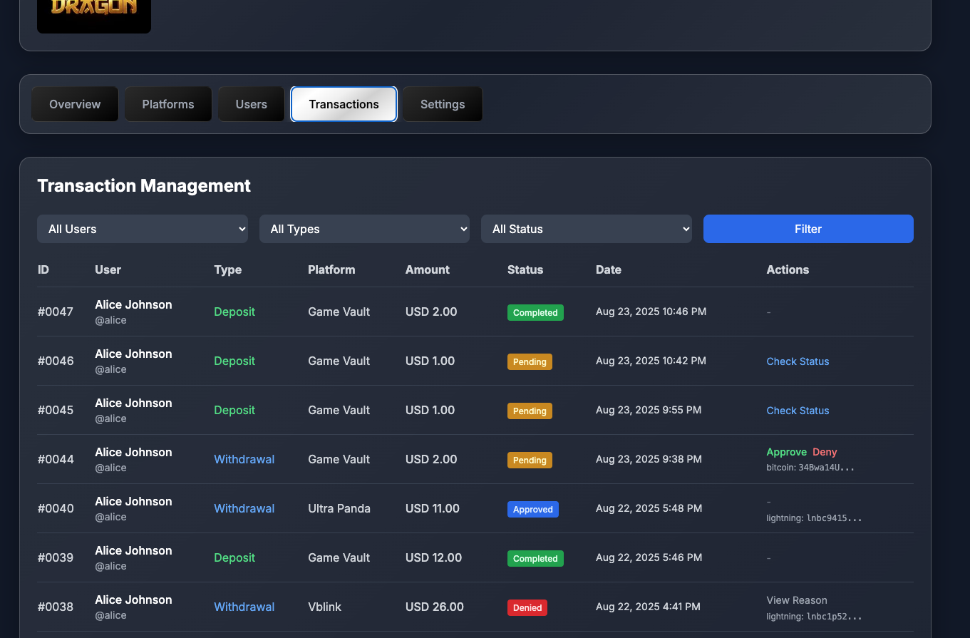 CryptoFlow - Crypto Payment Processing for Gaming Platforms